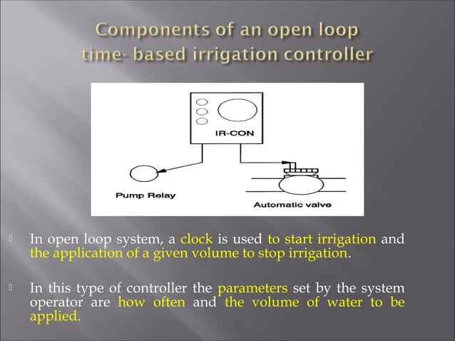 Irrigation controller-system | PPT | Chemistry | Science
