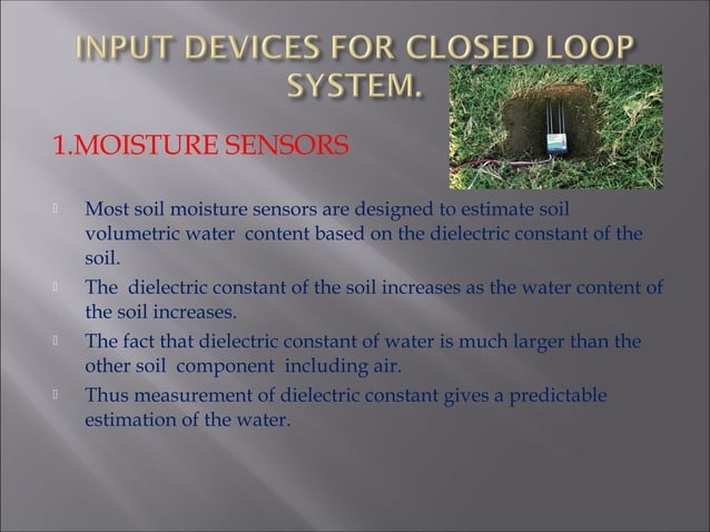 Irrigation controller-system | PPT | Chemistry | Science