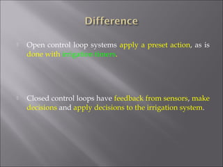 Irrigation controller-system | PPT | Chemistry | Science