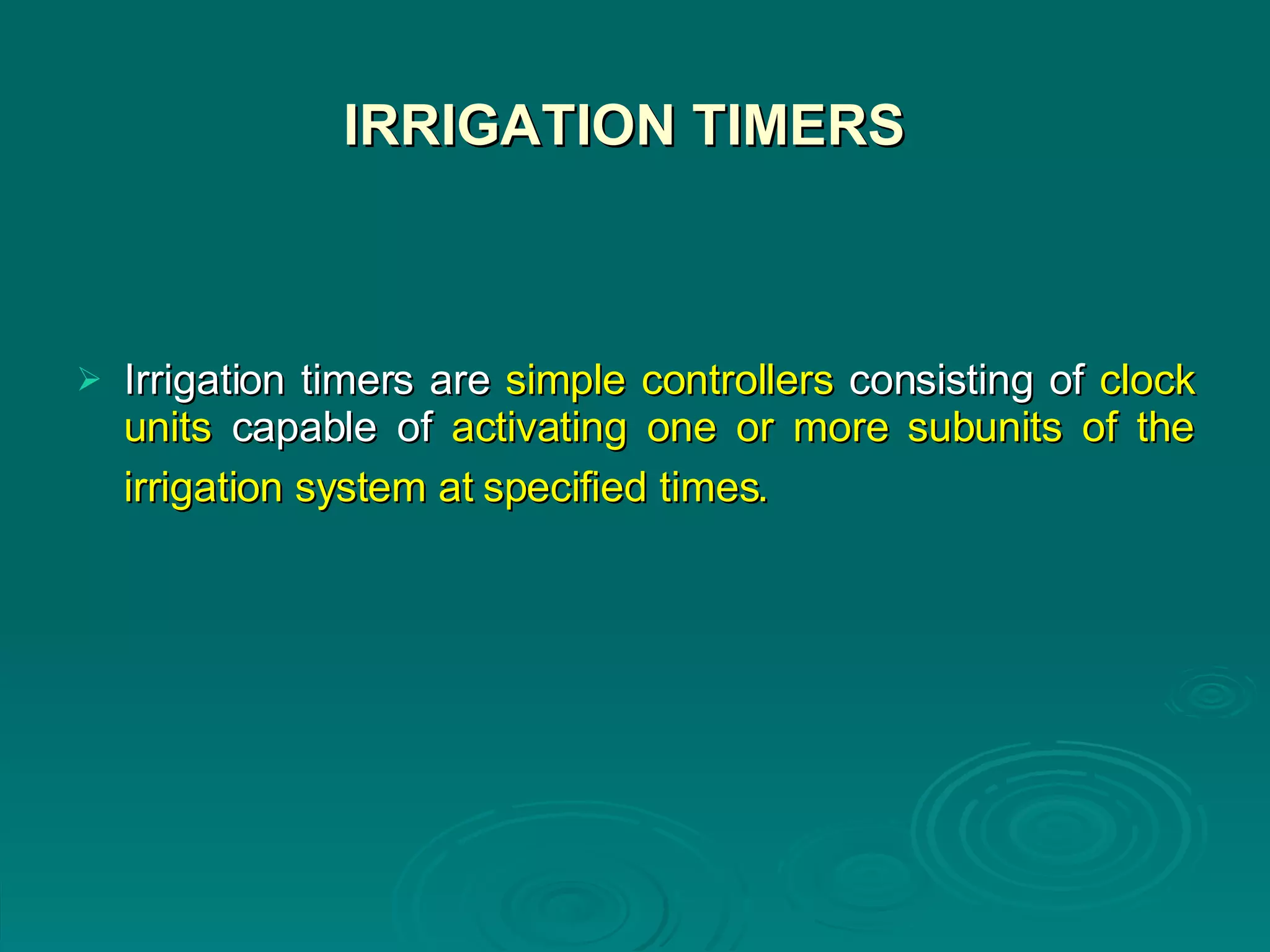 Irrigation Controller System | PPT