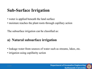 Irrigation and its types | PPTX