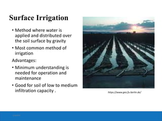 Irrigation and its types | PPTX