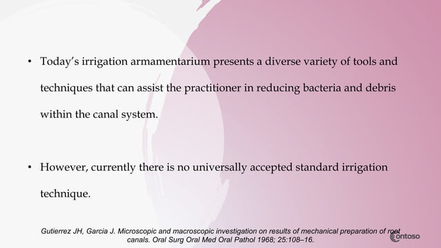 Irrigation agitation techniques | PPTX
