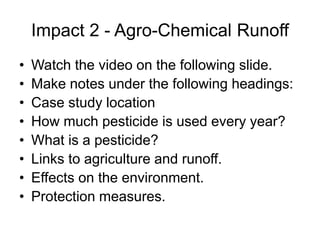 Irrigation & Agriculture IB Geography Freshwater | PPT