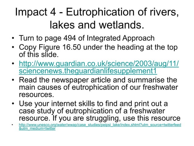 Irrigation & Agriculture IB Geography Freshwater | PPT