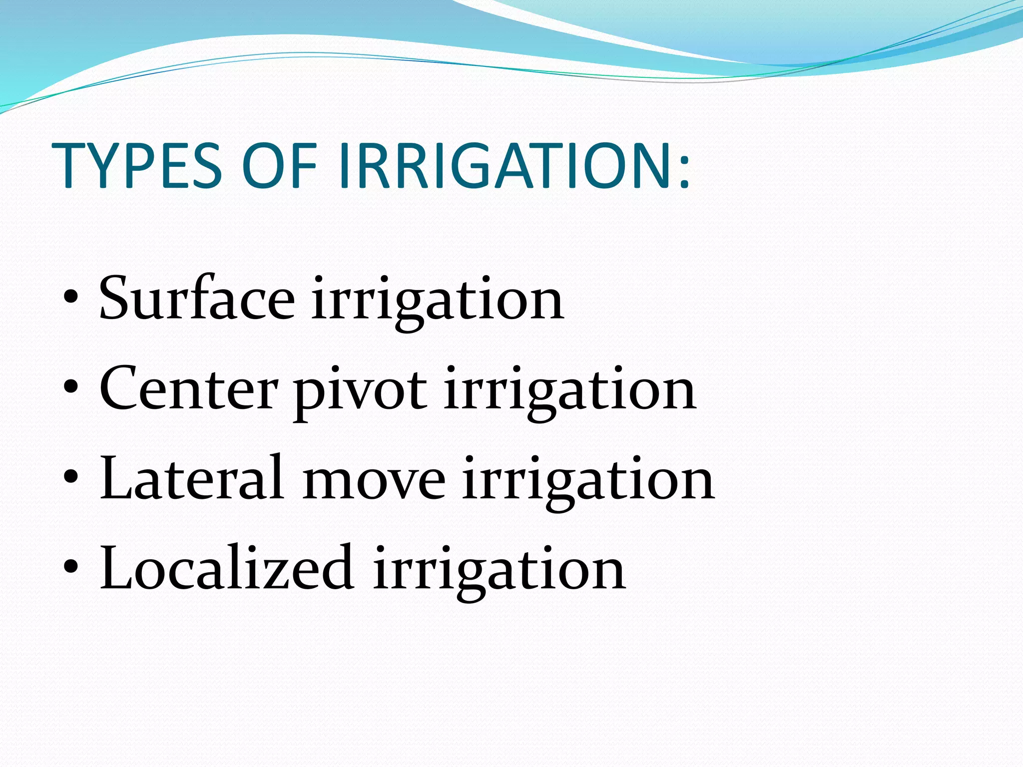 Irrigation and drainage | PPTX