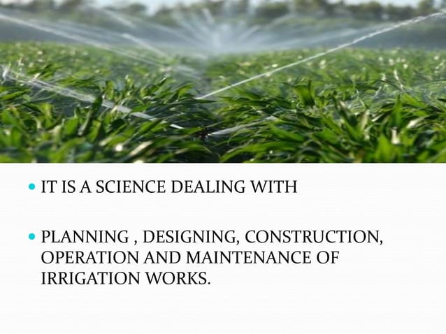 Irrigation and drainage | PPTX