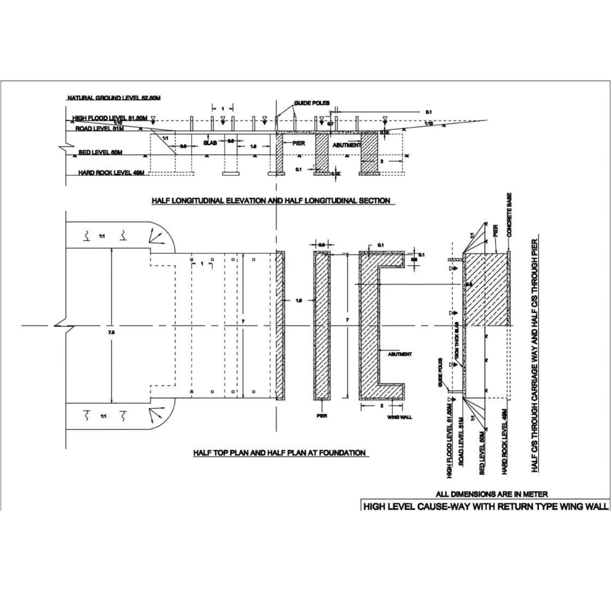 Earthen Bund, Sluice and Bridge Drawings 2D and 3D | PDF