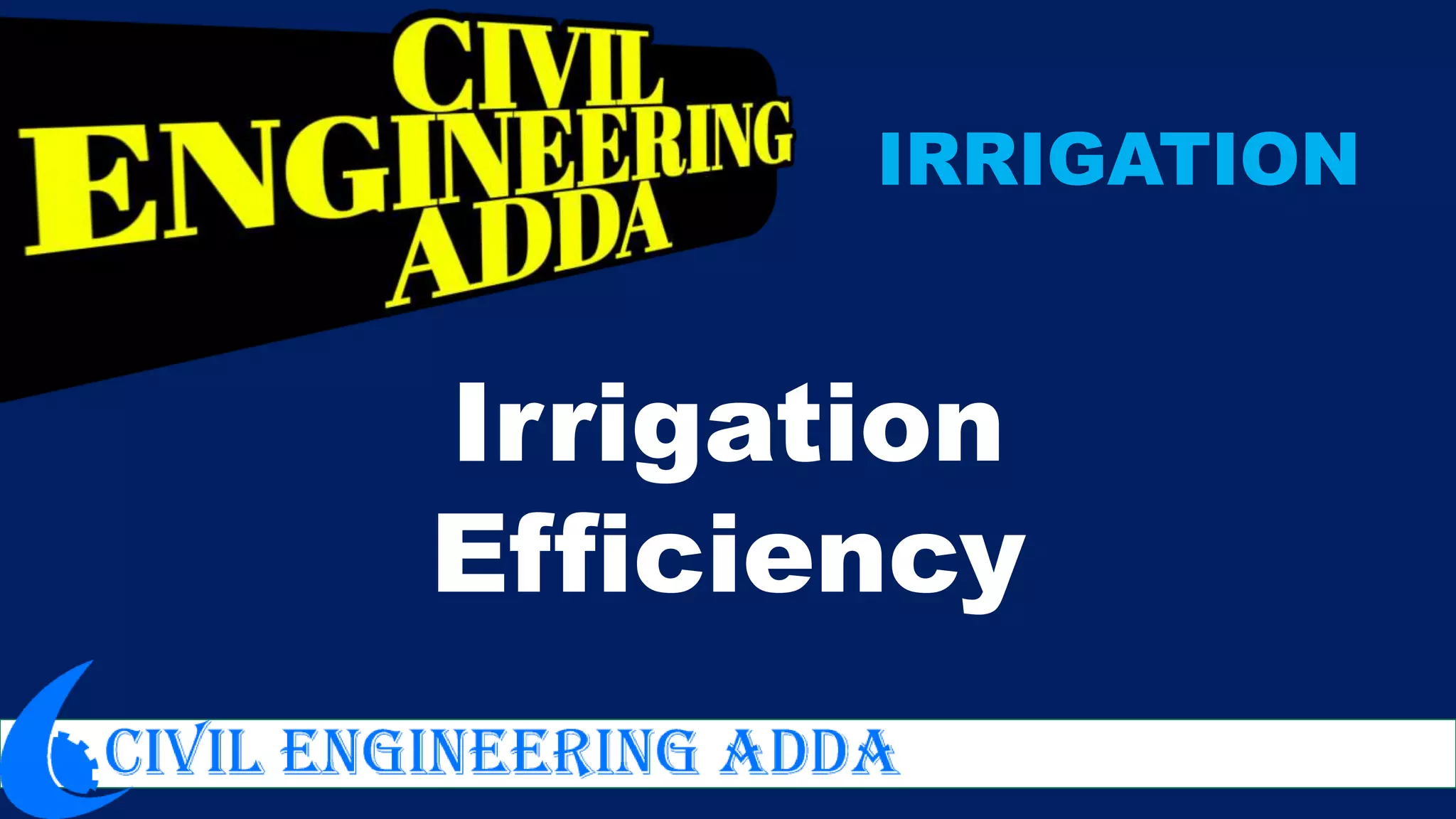 Irrigation efficiency | PPTX