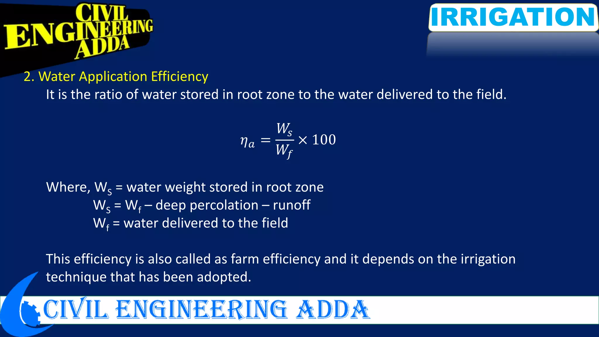 Irrigation efficiency | PPTX