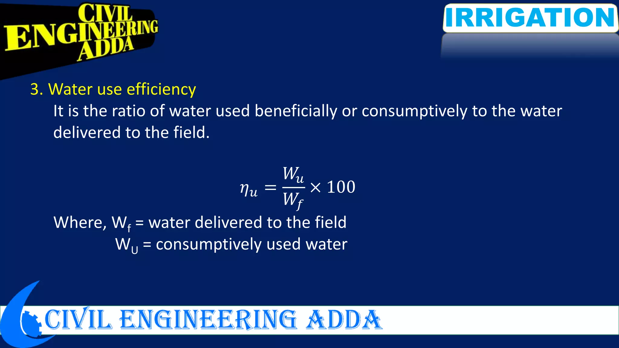 Irrigation efficiency | PPTX
