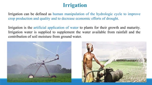 Introduction to irrigation engineering.pptx | Agriculture | Industries