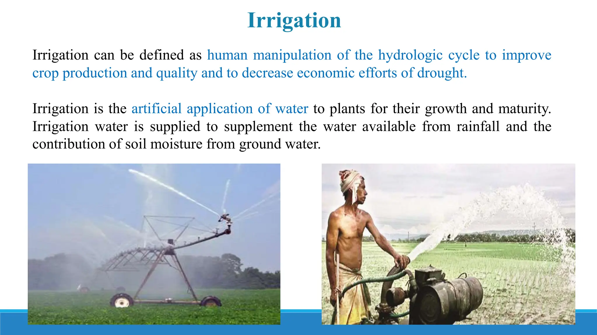Introduction to Irrigation including the importance | PPTX
