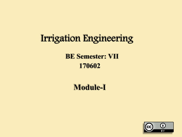 Irrigation Engineering | PPTX