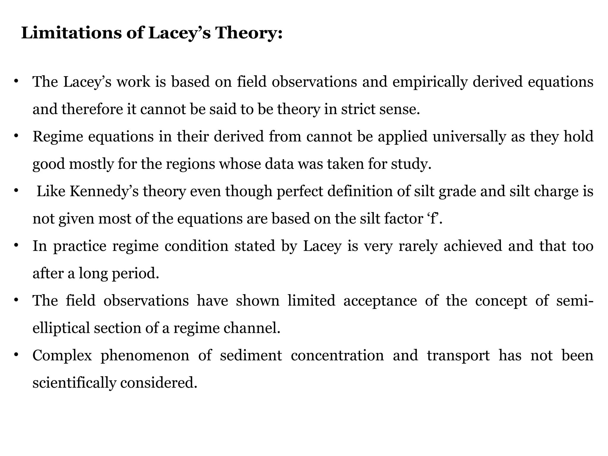 Irrigation Engineering the Lacey’s Theory | PPTX