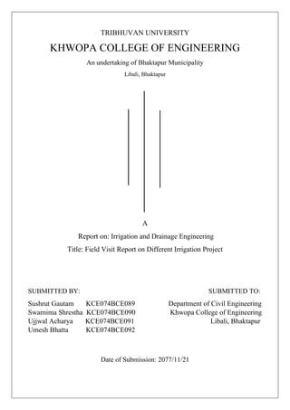 Irrigation field report | PDF