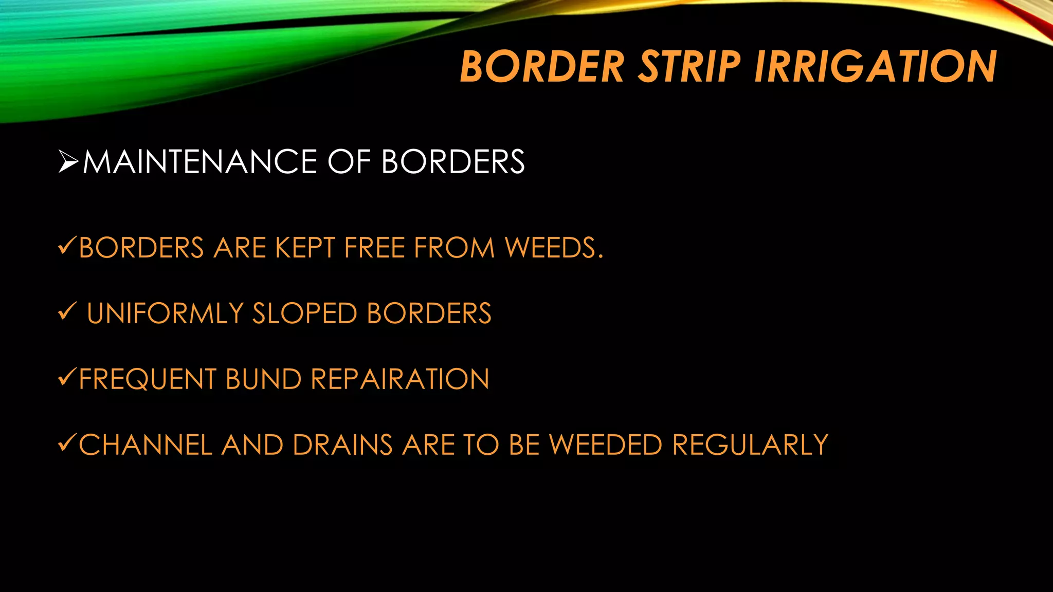 check basin , furrow and border strip method | PDF
