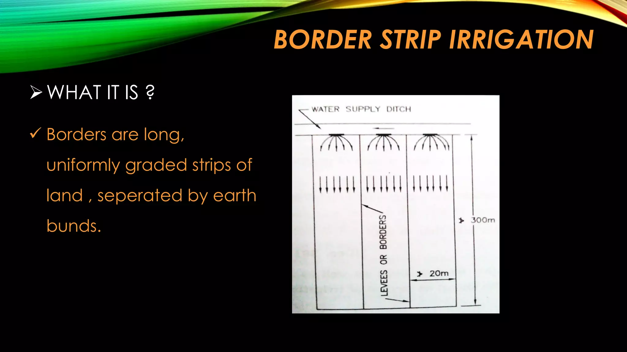 check basin , furrow and border strip method | PDF