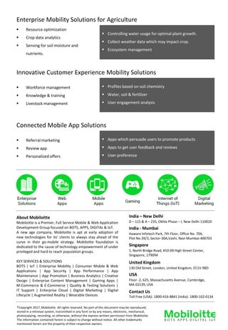 Agriculture Flyer - Mobiloitte | PDF | Agriculture | Industries