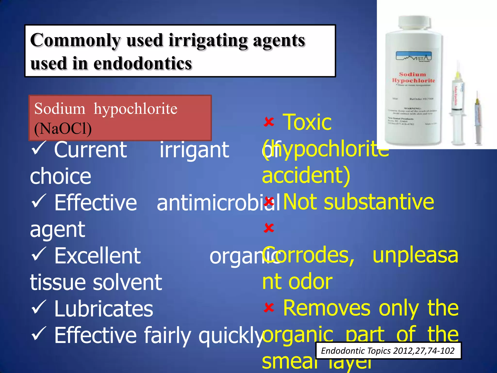 Irrigation in endodontics | PPTX