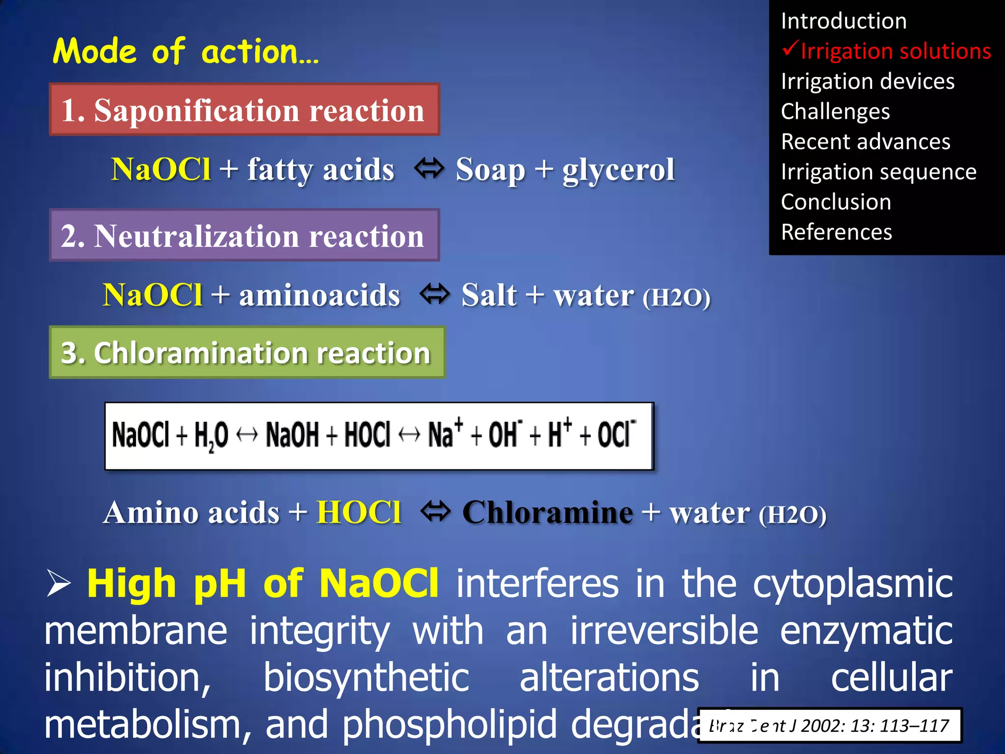 Irrigation in endodontics | PPTX
