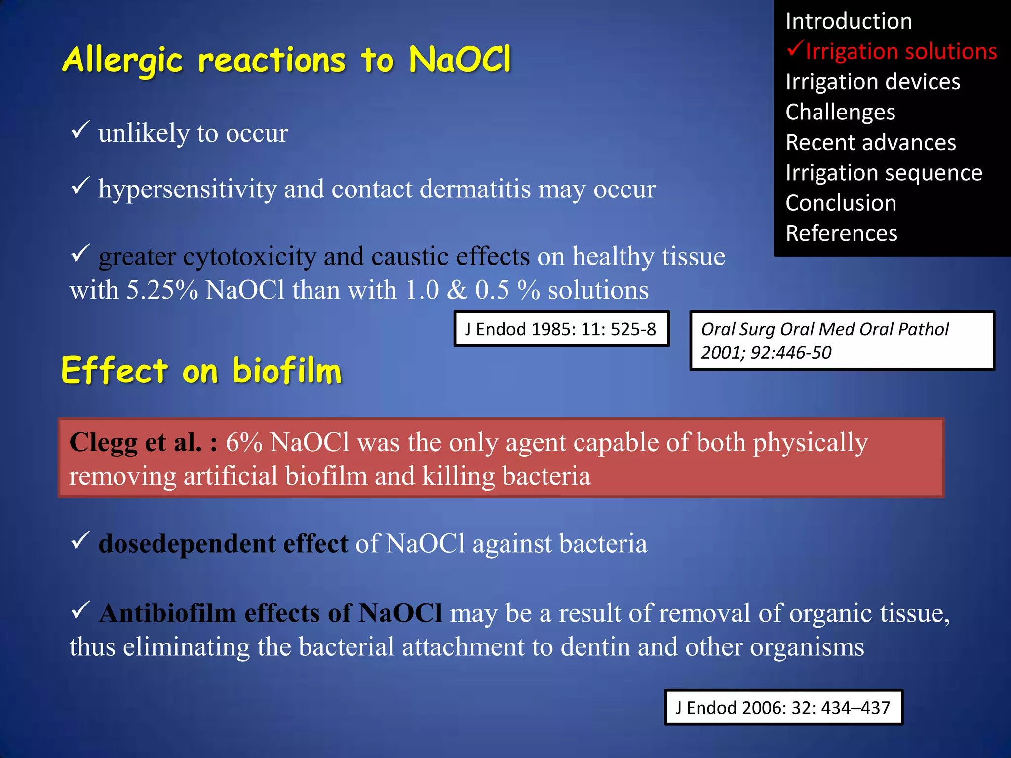 Irrigation in endodontics | PPTX