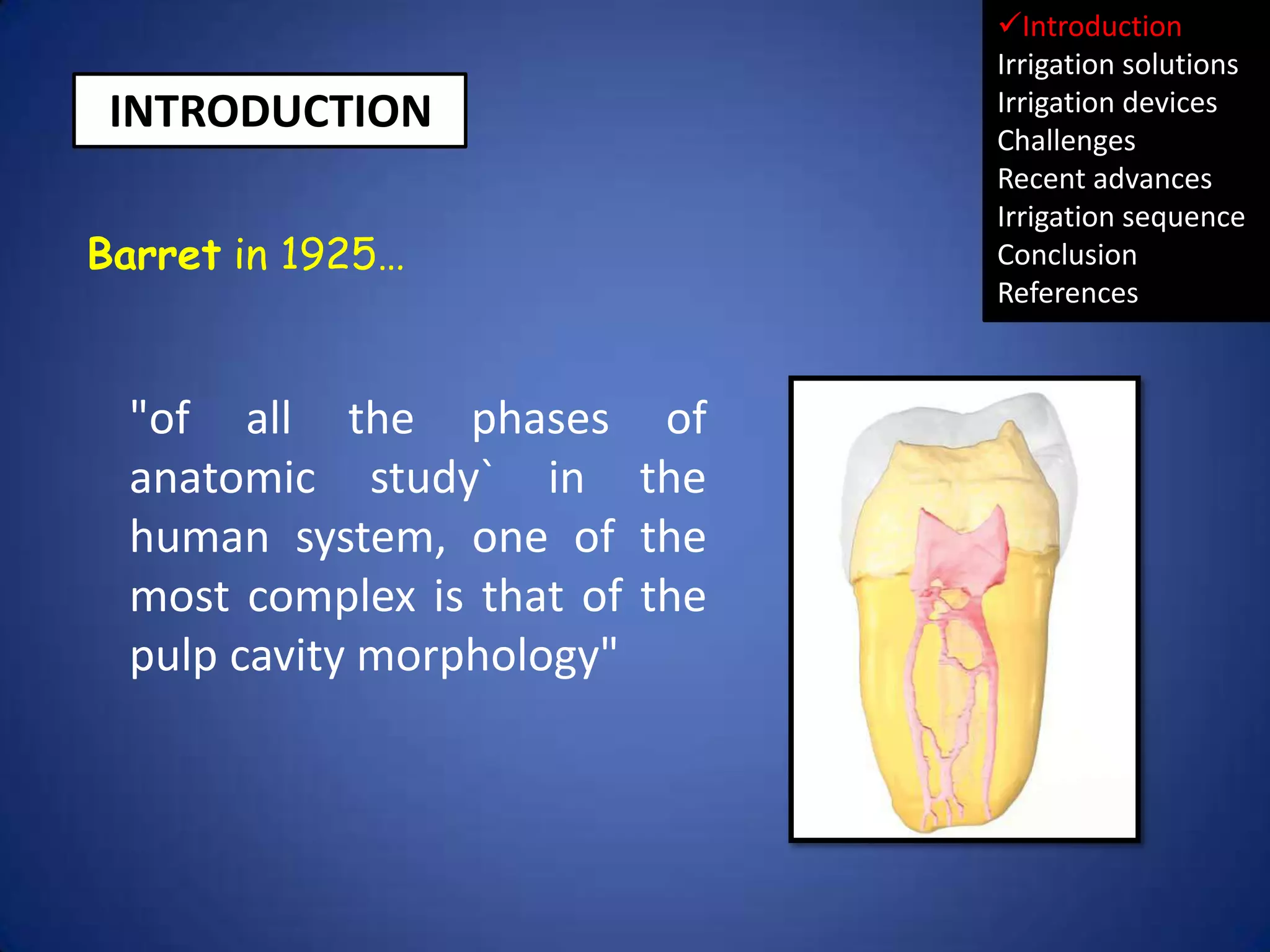 Irrigation in endodontics | PPTX