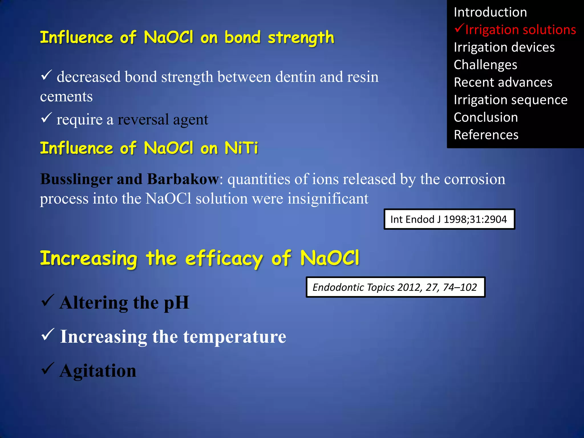 Irrigation in endodontics | PPTX