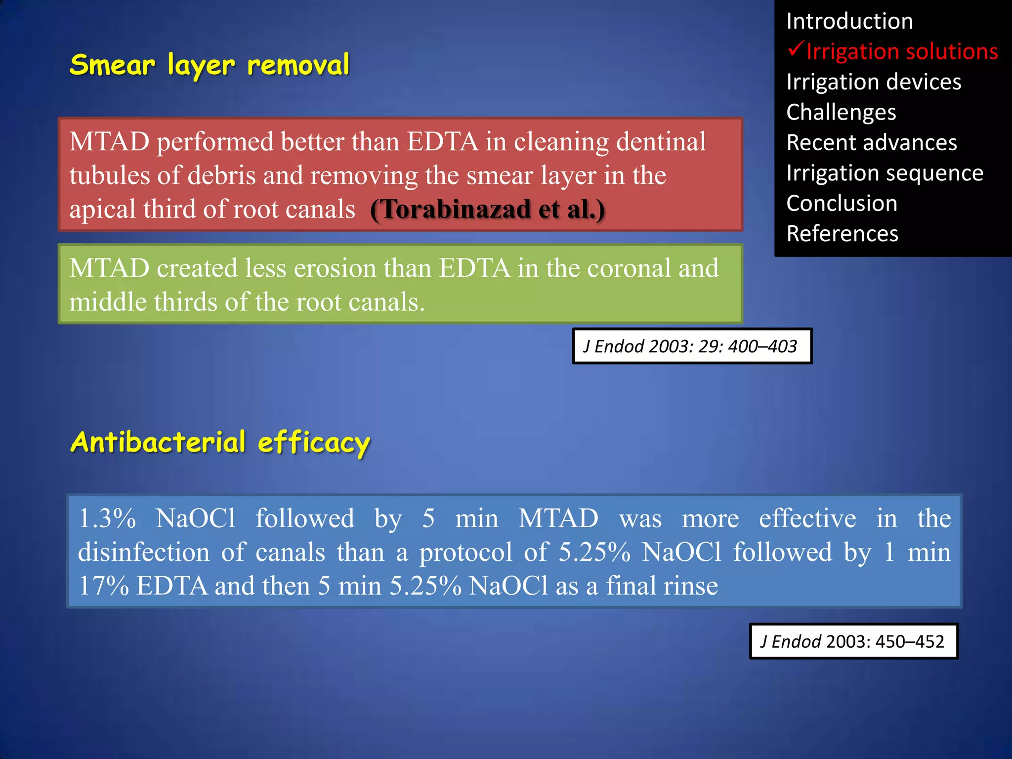 Irrigation in endodontics | PPTX