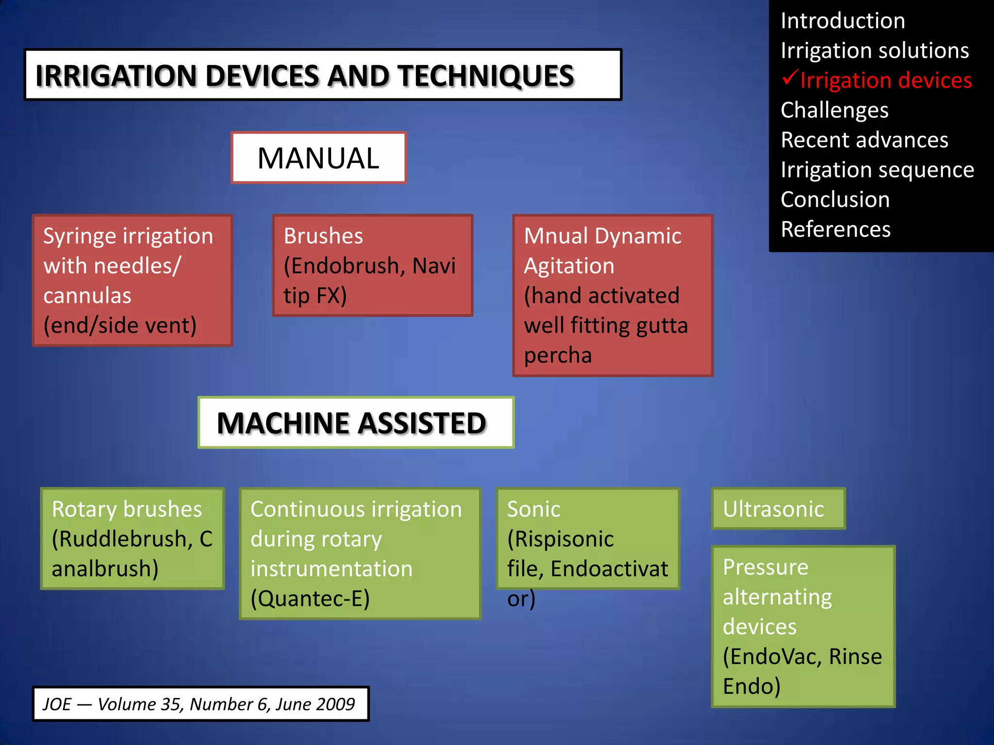 Irrigation in endodontics | PPTX