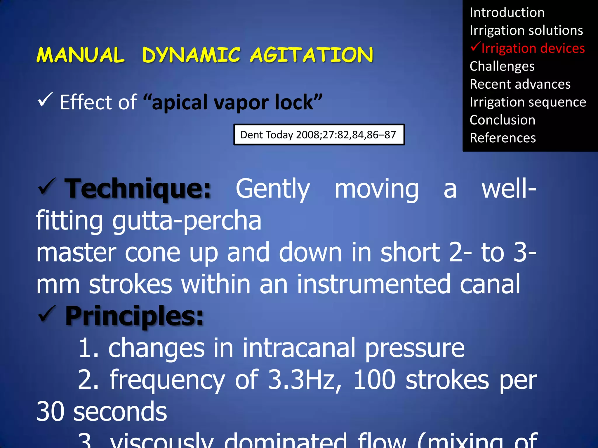 Irrigation in endodontics | PPTX