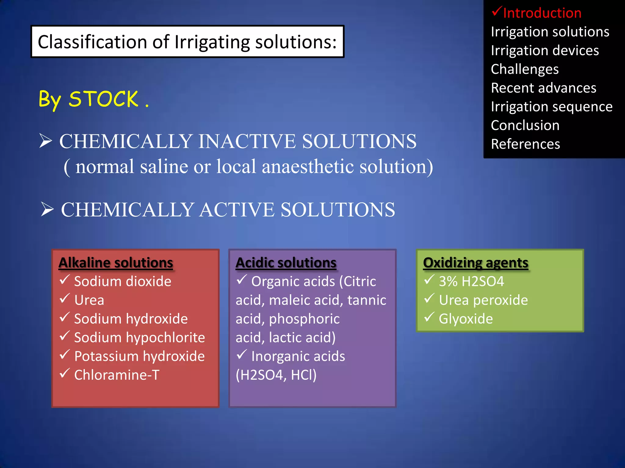Irrigation in endodontics | PPTX