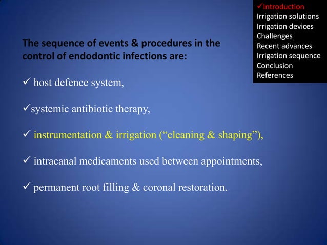 Irrigation in endodontics | PPTX