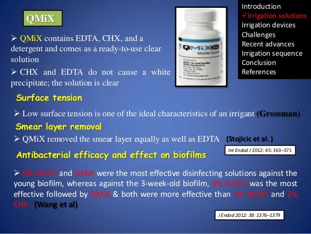 Irrigation in endodontics