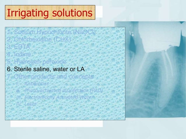 Irrigation in endodontics | PPT