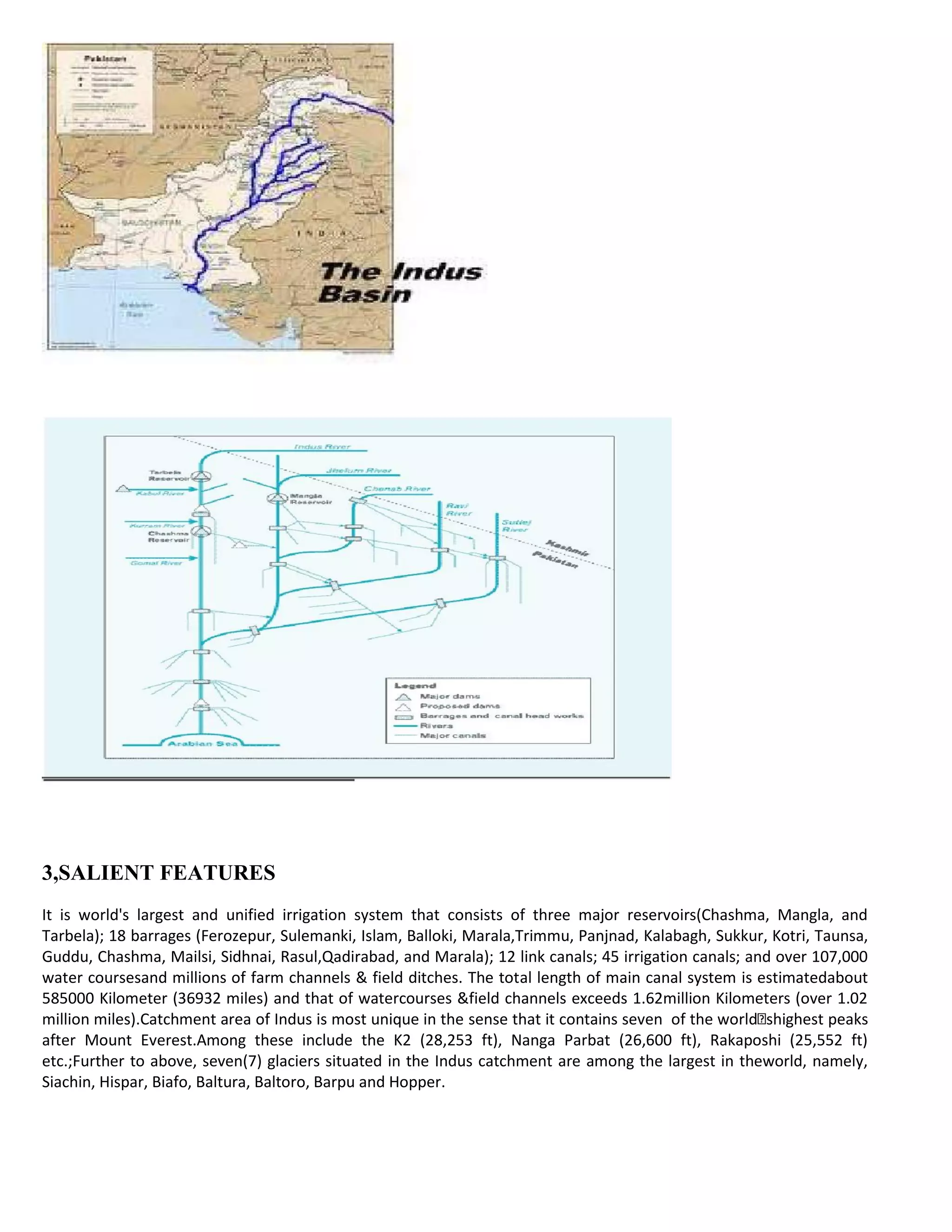 indus basin and salient fatures of barrages and link canals in pakistan ...