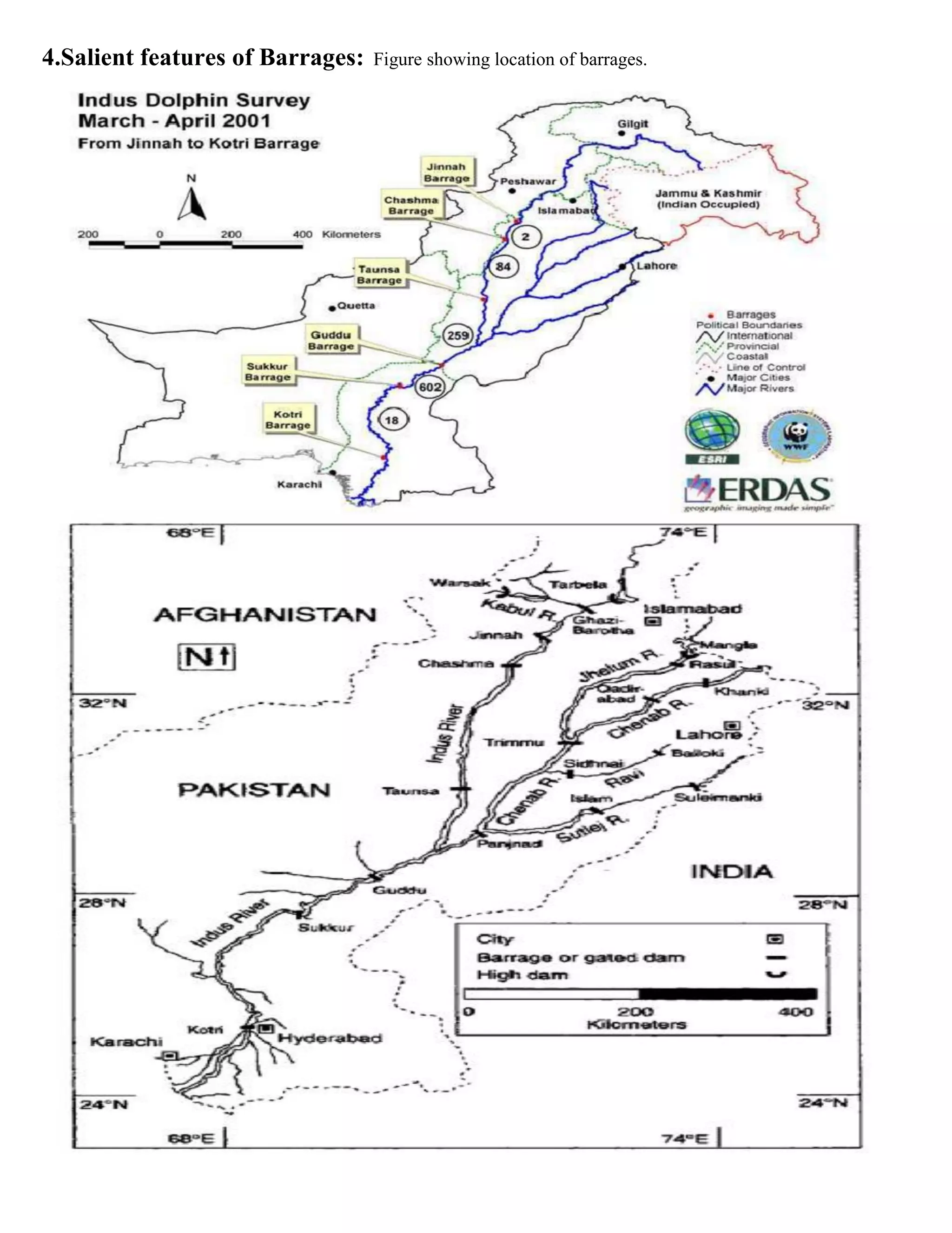 indus basin and salient fatures of barrages and link canals in pakistan ...