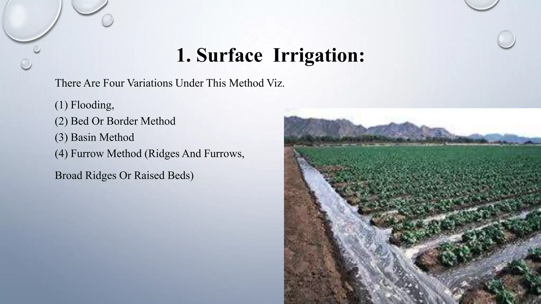 Irrigation methods | PPTX