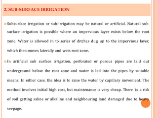 IRRIGATION METHODS AND ITS USES IN HORTICULTURE | PPTX