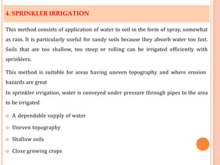 IRRIGATION METHODS AND ITS USES IN HORTICULTURE | PPTX