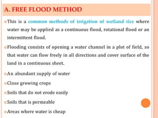 IRRIGATION METHODS AND ITS USES IN HORTICULTURE | PPTX