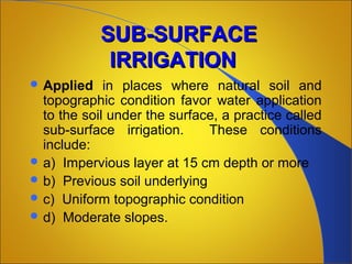 Irrigation methods in india | PPT