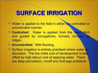 Irrigation methods in india | PPT