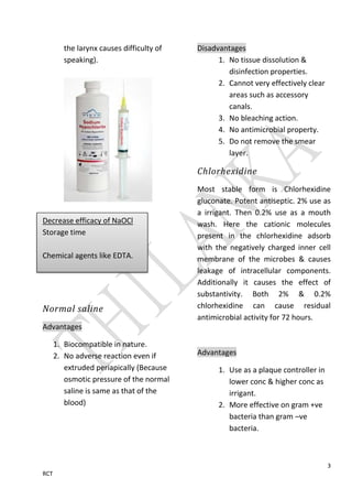 Irrigation in endodontics | PDF | First Aid | Injuries