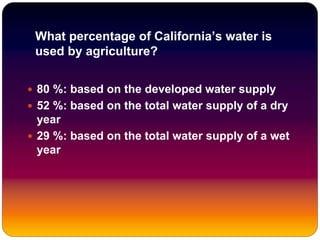 Irrigation of agricultural crops in California | PDF