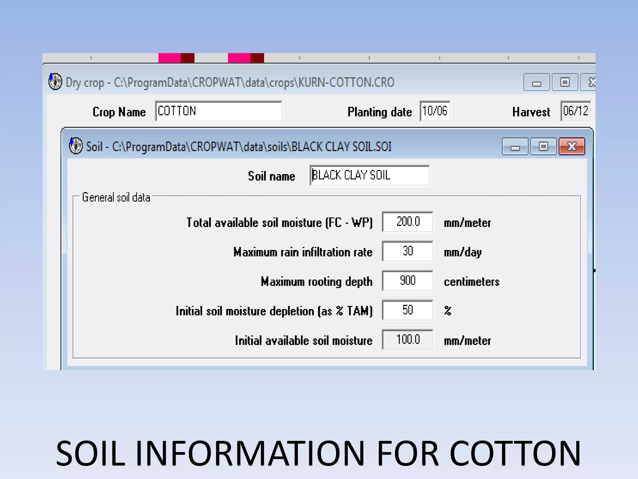 Irrigation planning with the help of cropwat 8.0 | PPTX