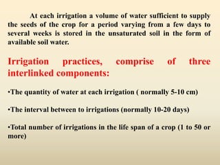 Scheduling of Irrigation | PPTX