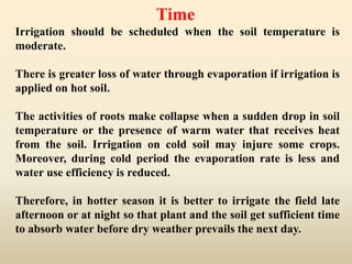 Scheduling of Irrigation | PPTX