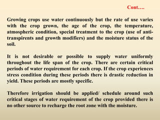 Scheduling of Irrigation | PPTX