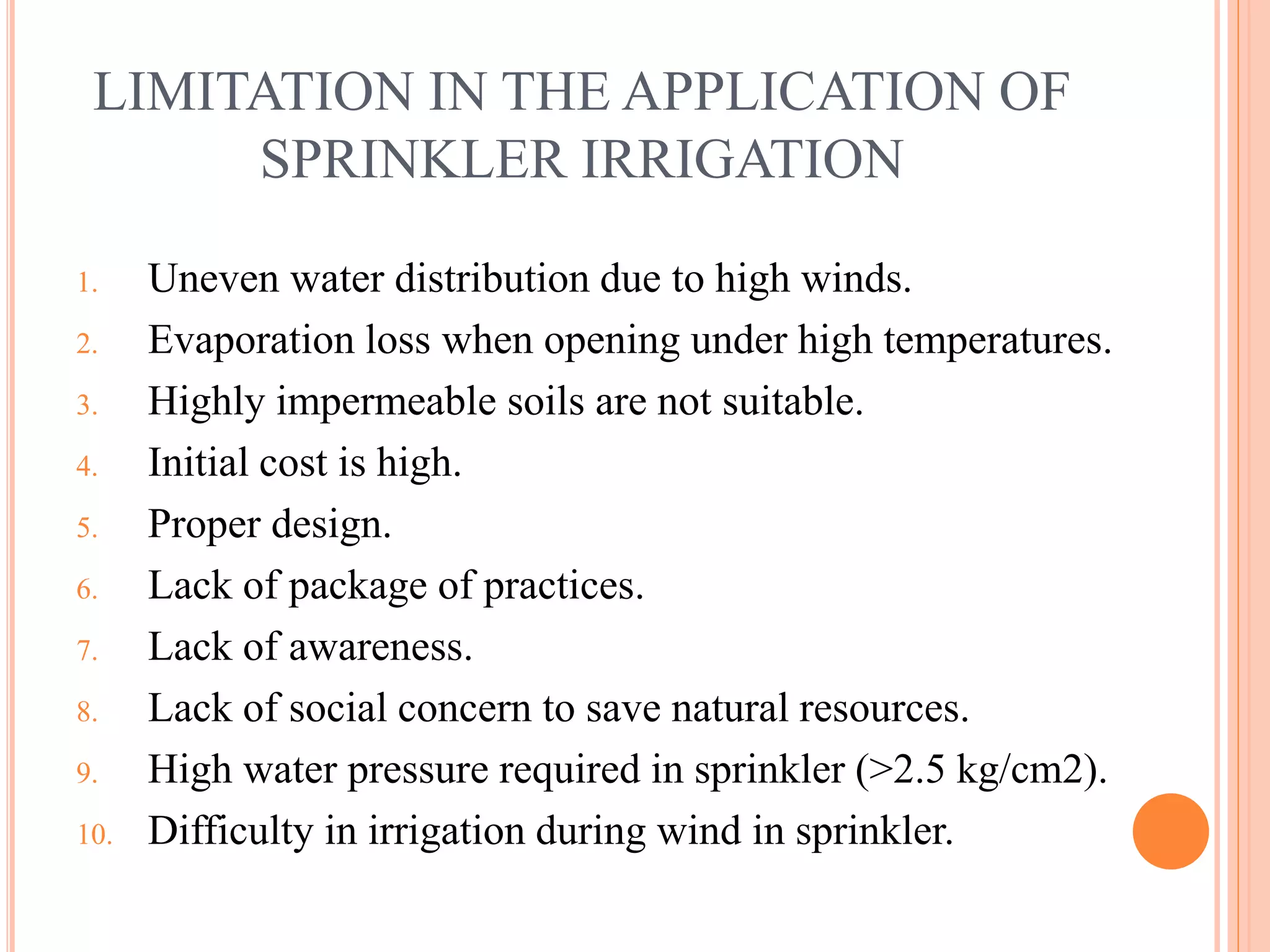 SPRINKLER IRRIGATION | PPTX